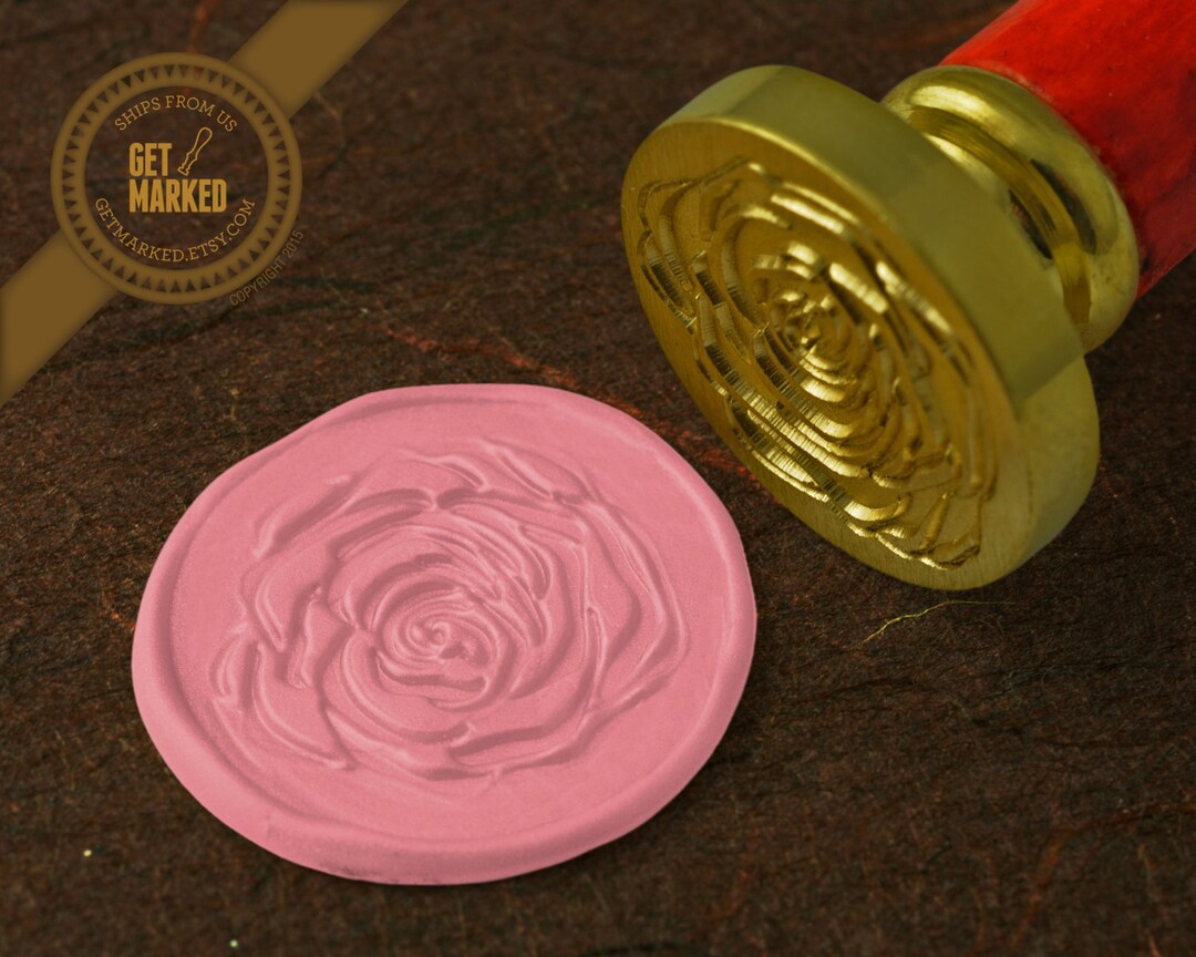 Rose - Wax Seal Stamp by Get Marked (WS0085) - Etsy