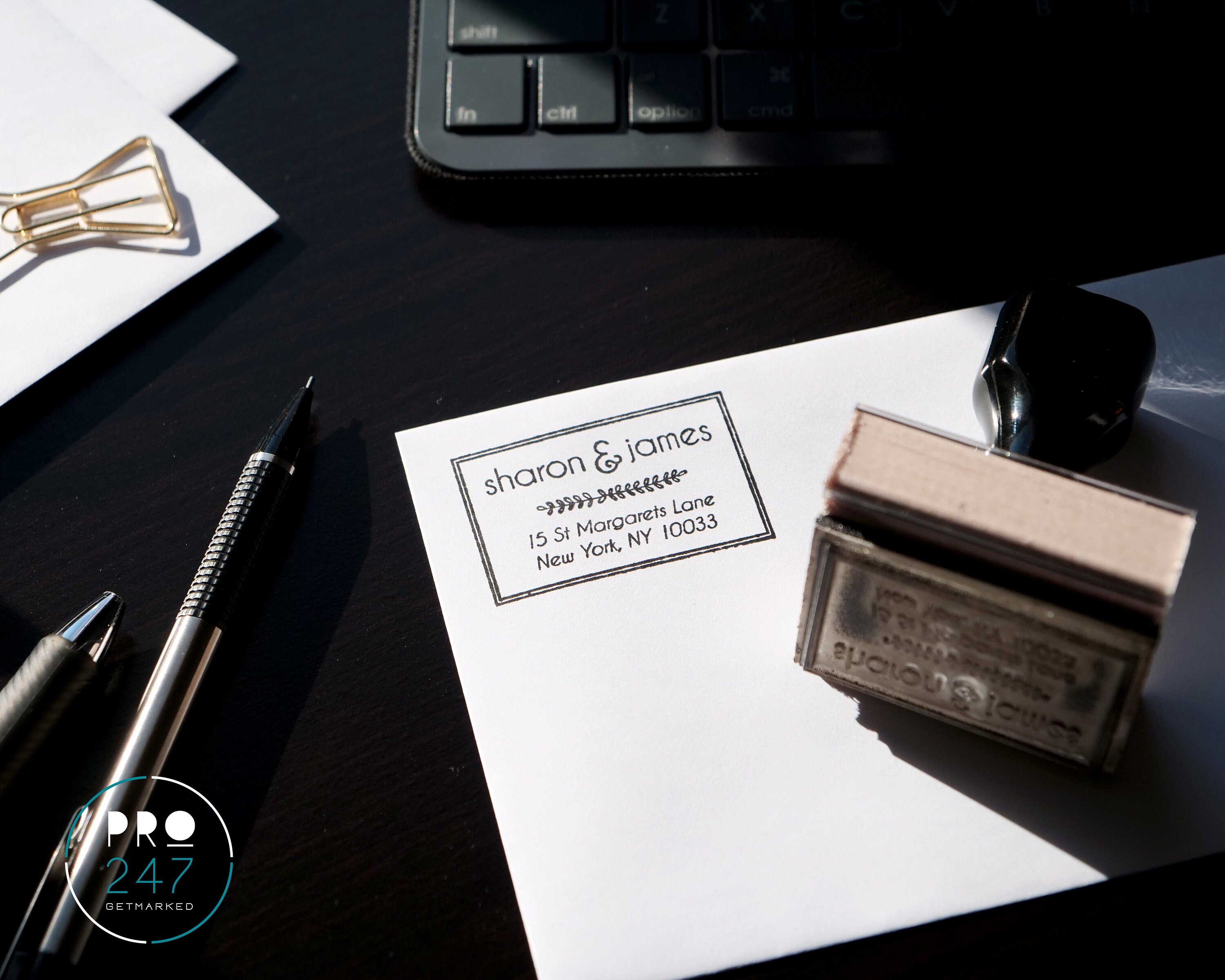 Customized Self-Inking Return Address Stamp / Wood-mount | Etsy