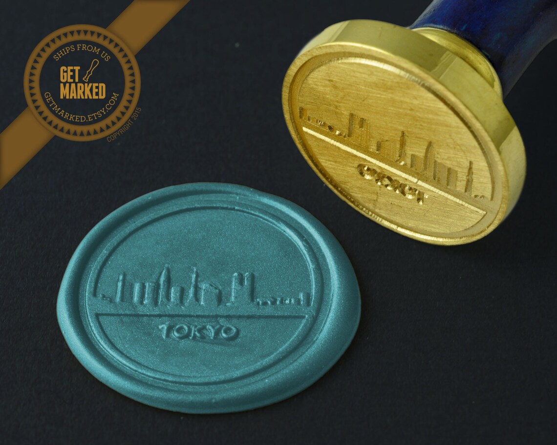 Tokyo Skyline Wax Seal Stamp by Get Marked WS0063 | Etsy