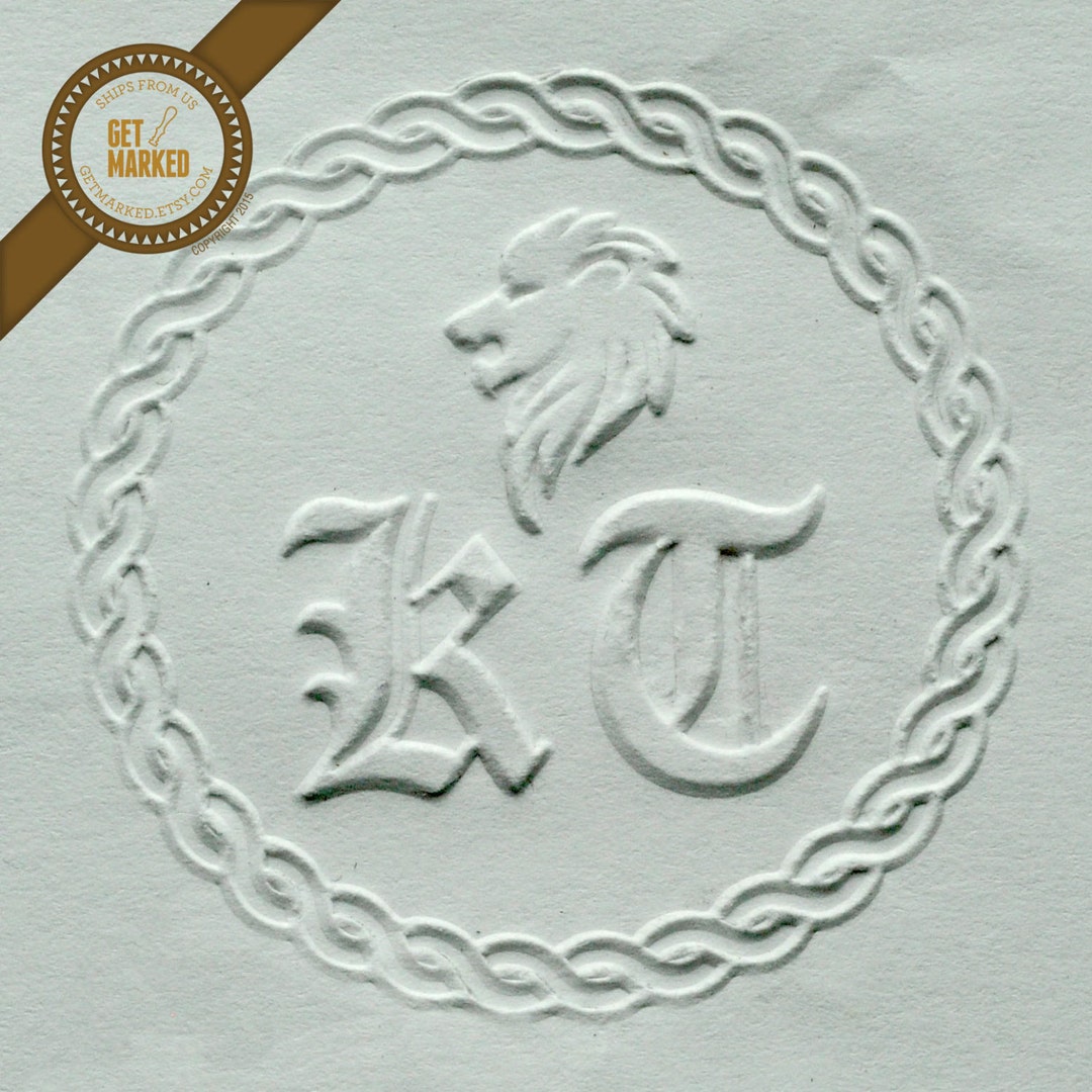 Lion - Customized Embosser Stamp Template by Get Marked (ES0006) - Etsy