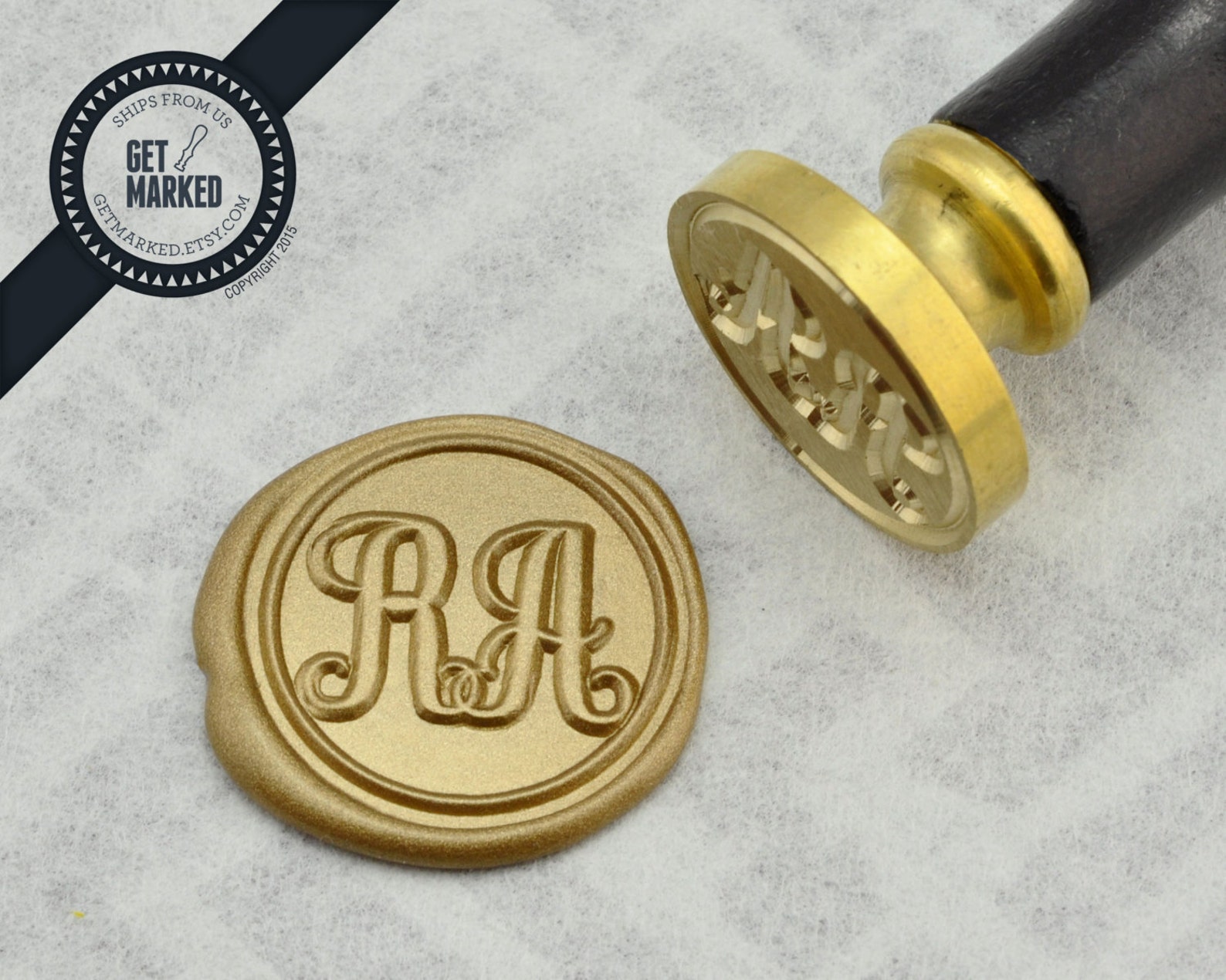 Monogram Customized Wax Seal Stamp Template by Get Marked | Etsy