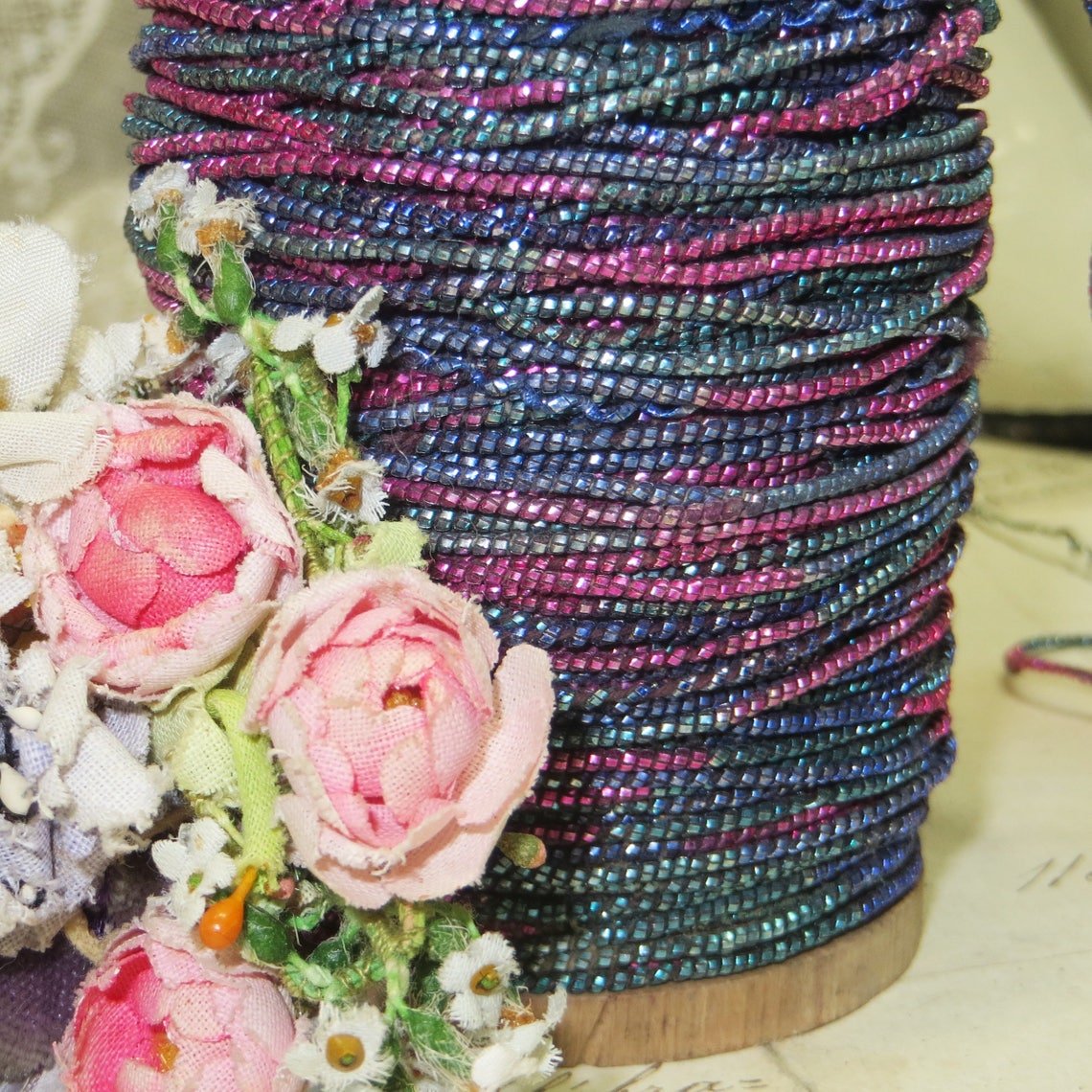 1y Rare FRENCH PINK OMBRE Fuchsia Antique Metal Thread - Etsy