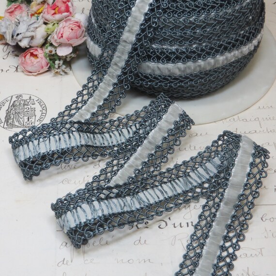 1y BLUE GRAY VELVET Trim Gimp Velvet Ribbon 7/8 Trim - Etsy