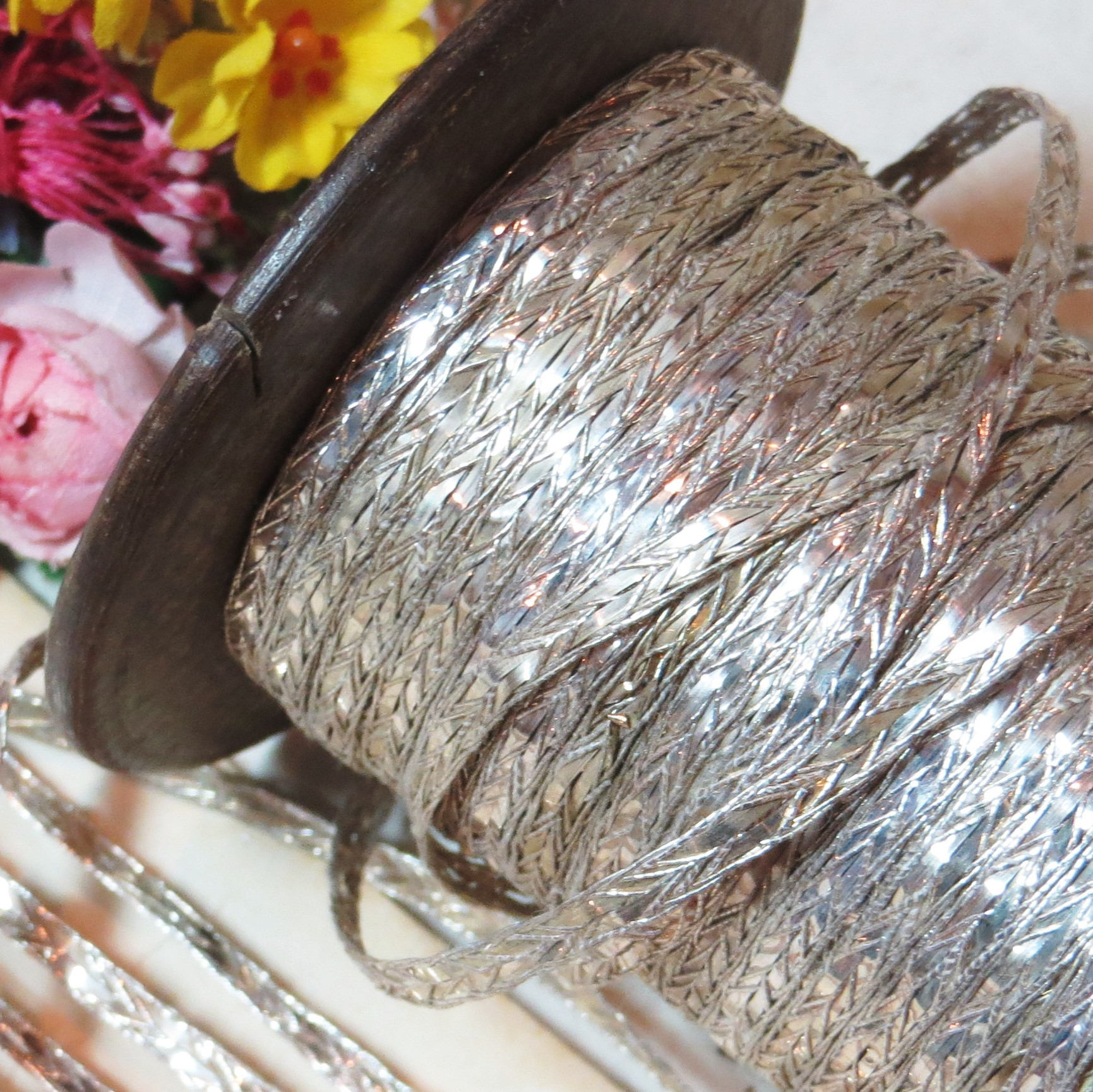 1/4 SILVER BRAIDED METAL Trim Antique French Metallic | Etsy