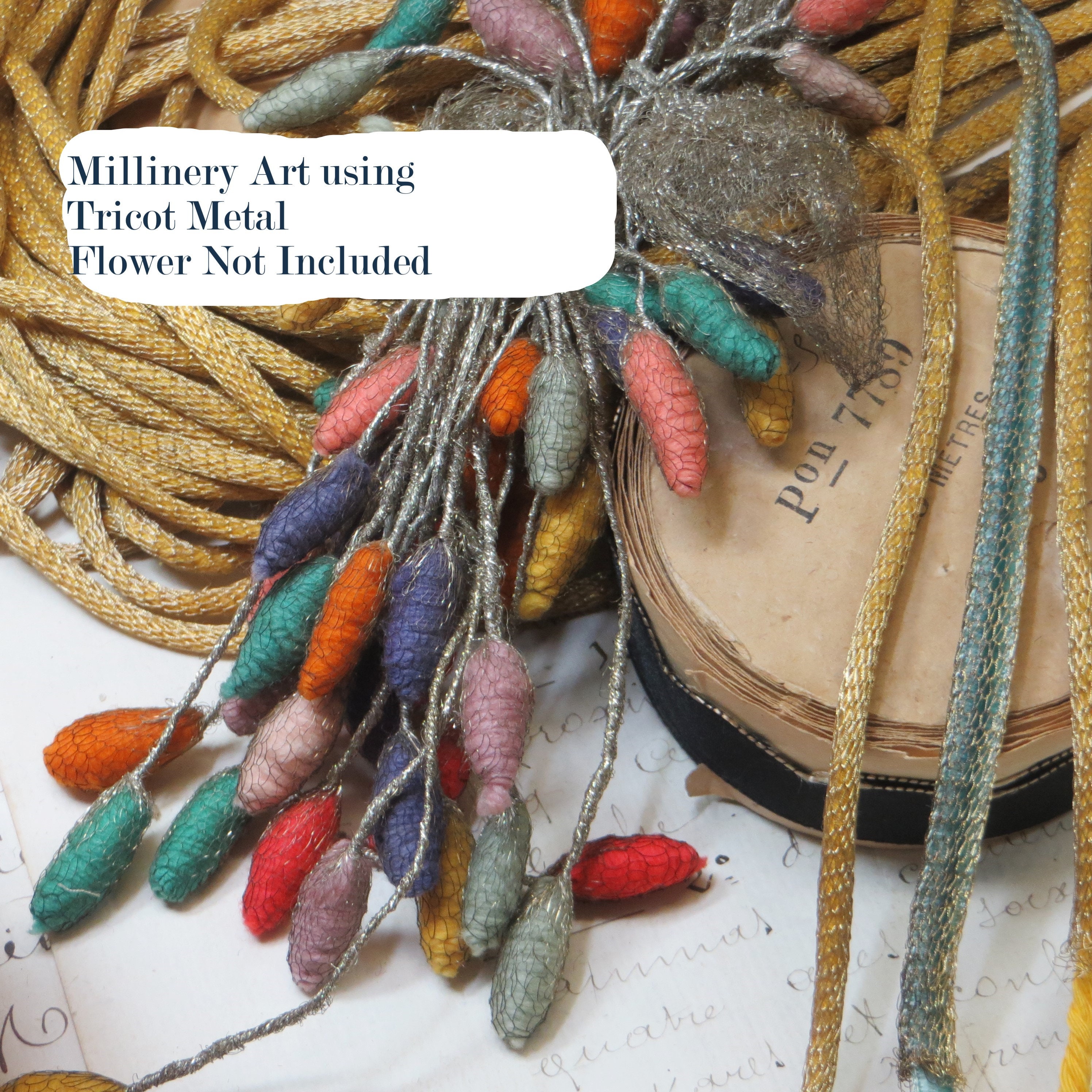 1y ANTIQUE FRENCH GOLD Metal Lace Tubing Tag: 1920 French Lame - Etsy