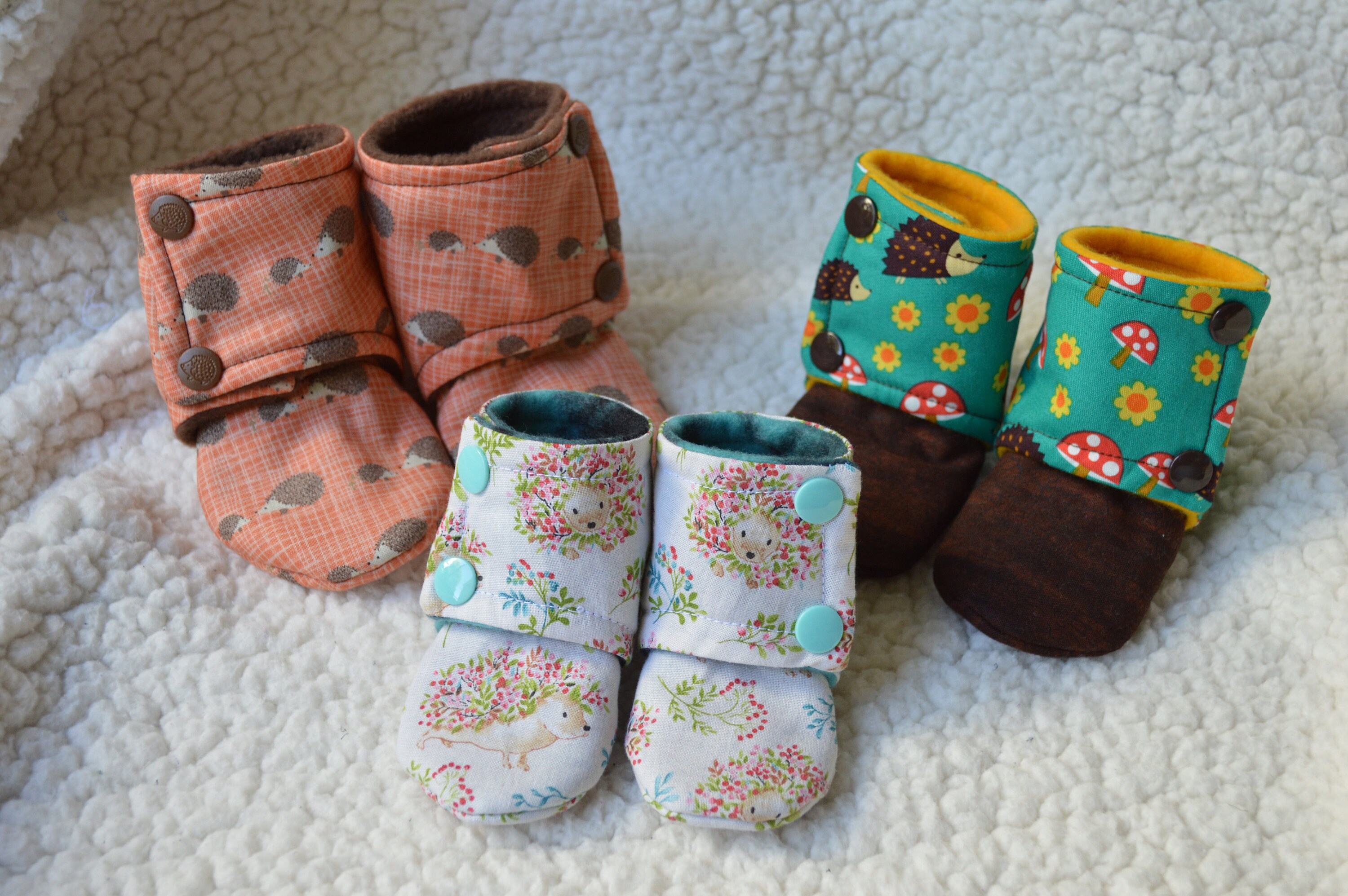 Baby Booties Stay On, Hedgehog Woodland Forest, Fall - Etsy