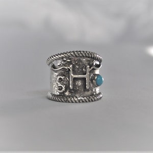 Sterling Silver,custom Western Brand/ Initials/symbol Ring - Etsy
