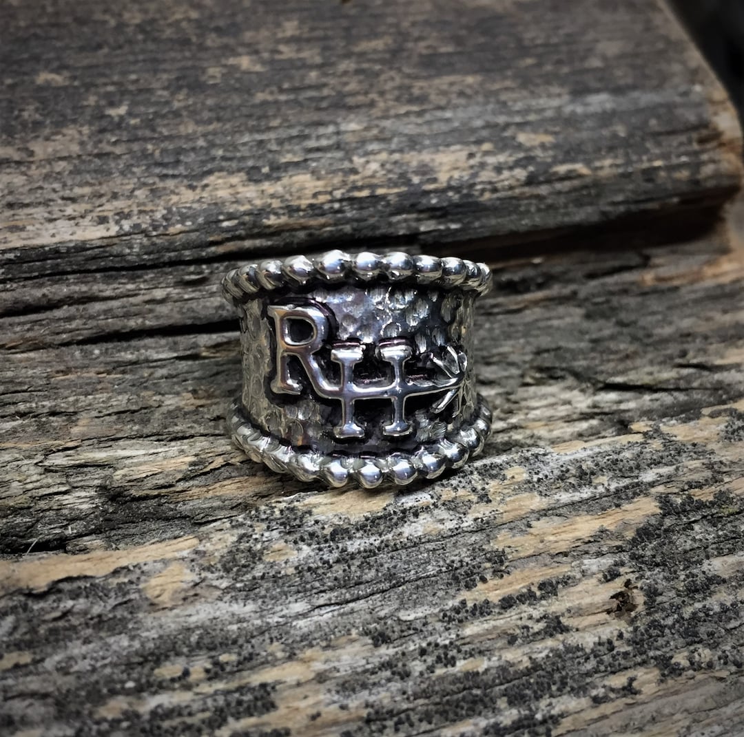 Custom Sterling Silver Brand Ring - Etsy