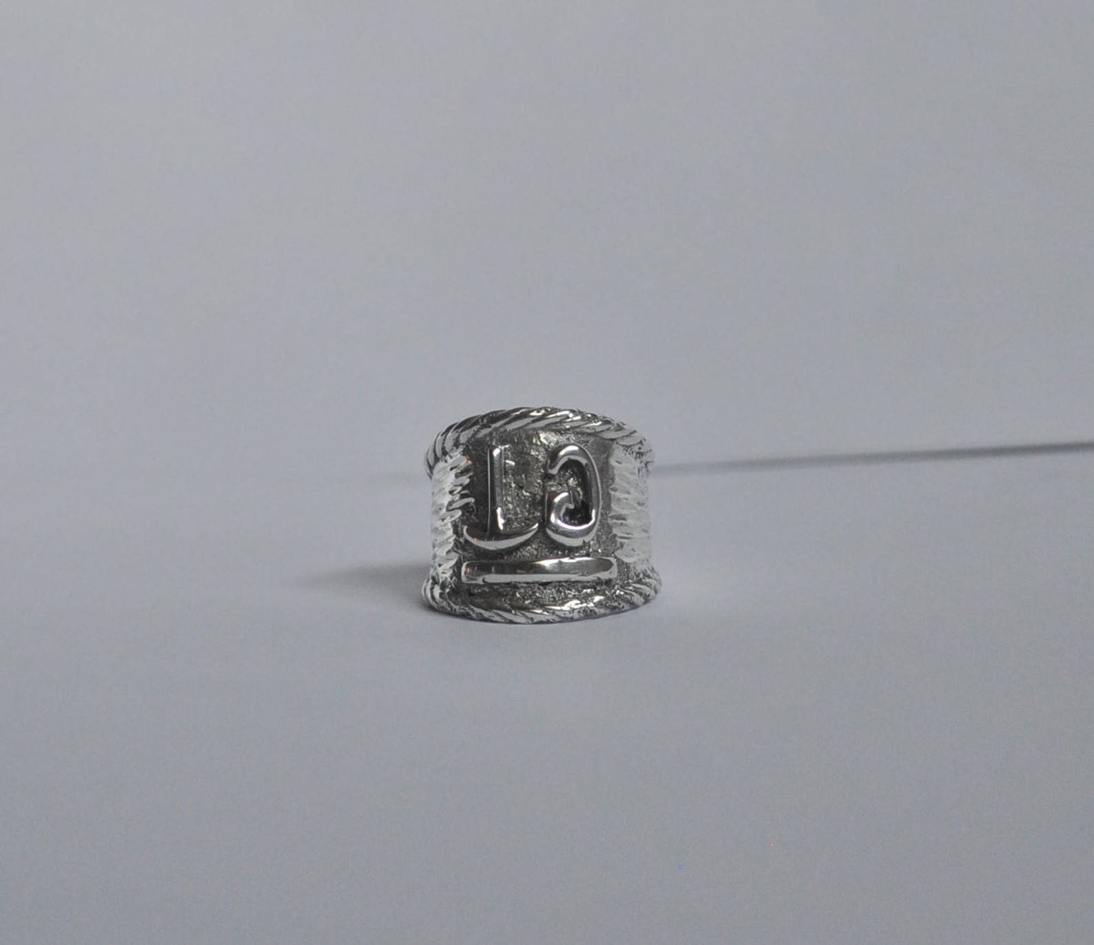Sterling Silvercustom Western Brand/ Initials/symbol Ring - Etsy