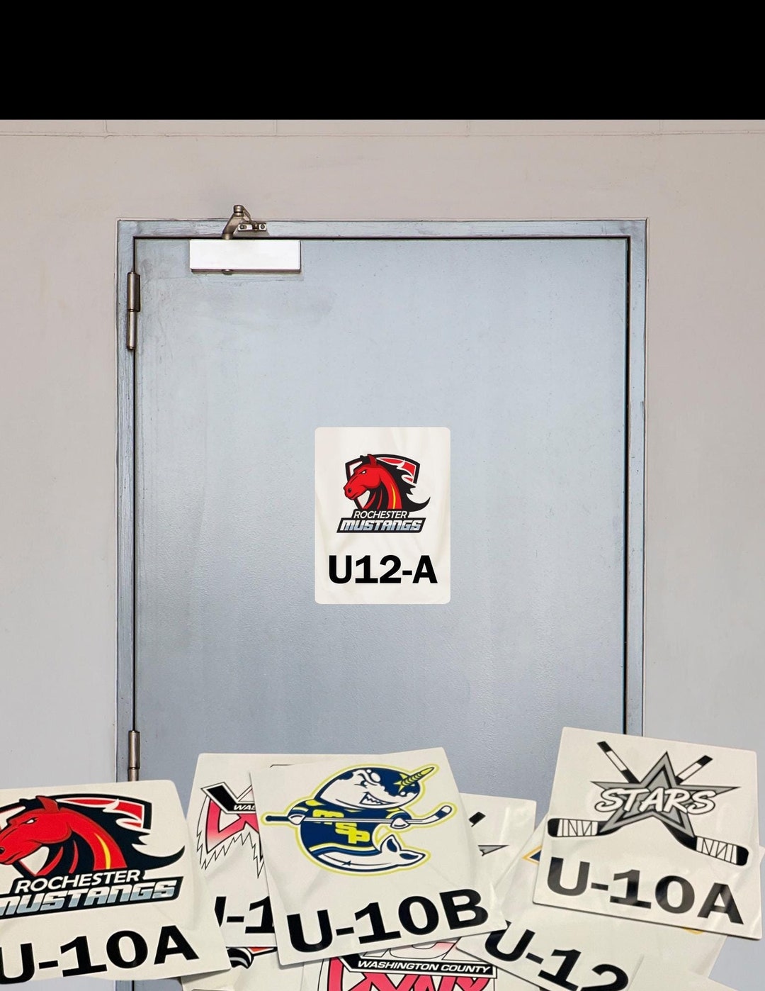 Magnetic Hotel Door Sign 8x10 Tournament Signs for Hockey Spirit Bags ...