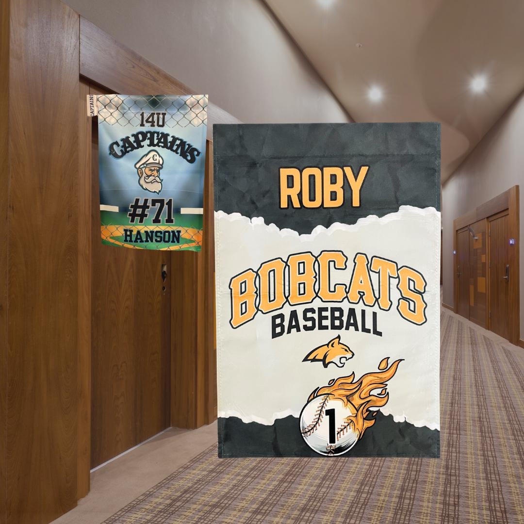 Baseball Team Hotel Door Sign Tournament Fabric Flag Door Signs ...