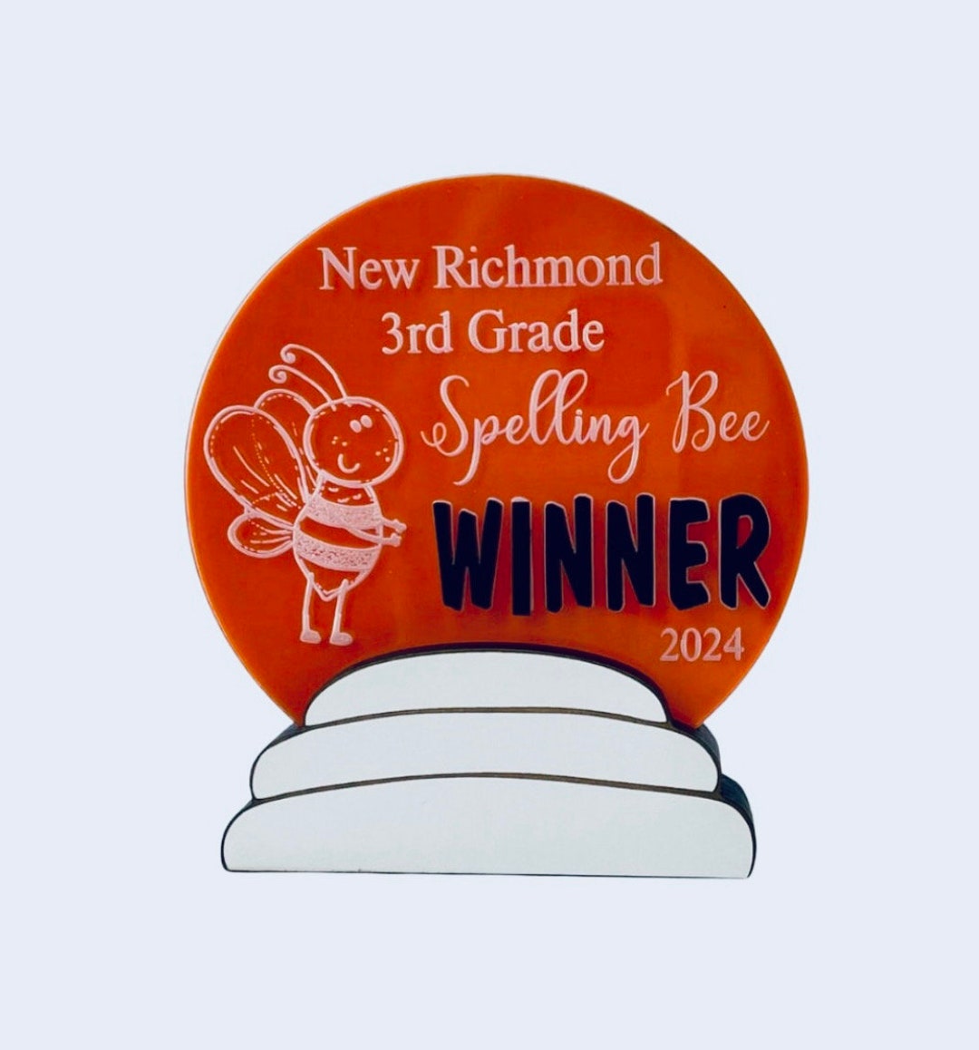 Trophy Award Winner Custom School Spelling Bee Event for Clubs Trophies ...