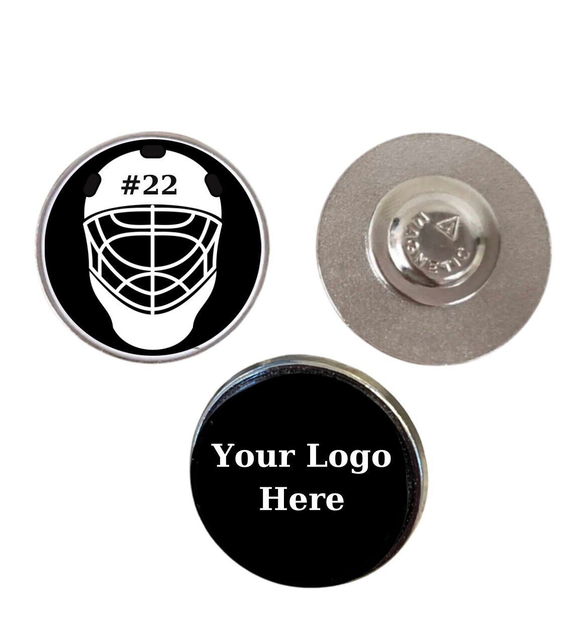 Hockey Custom Team Tournament Pins Players Number Sports Personalized ...