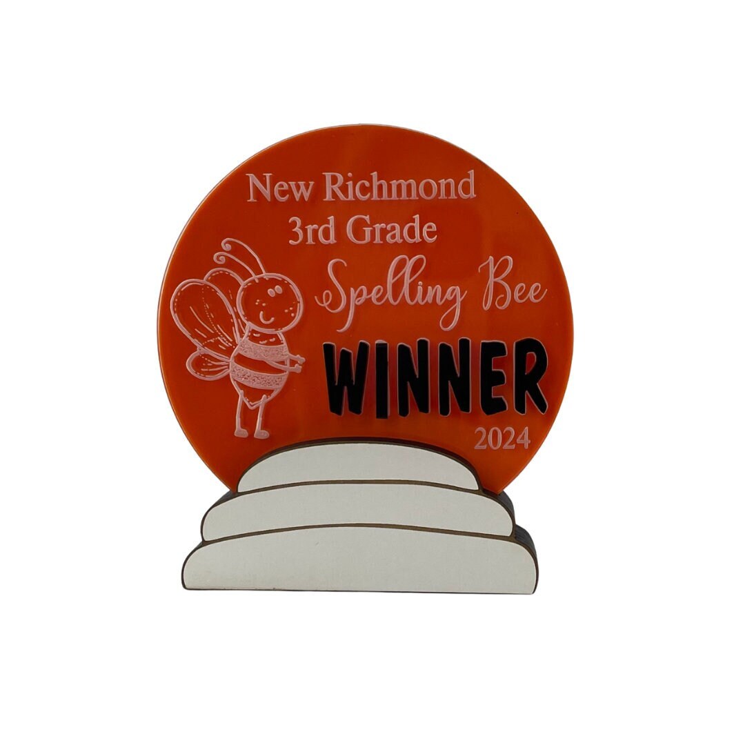 Trophy Award Winner Custom School Spelling Bee Event for Clubs Trophies ...