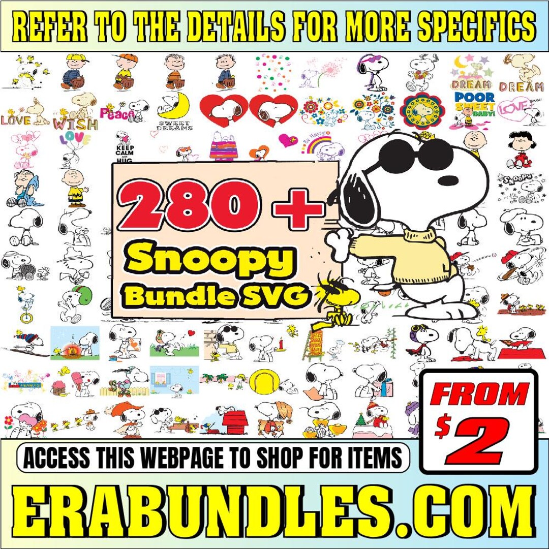 280 Files Mega Snoopy Svg, Snoopy Bundle Svg, Charlie Brown Svg ...