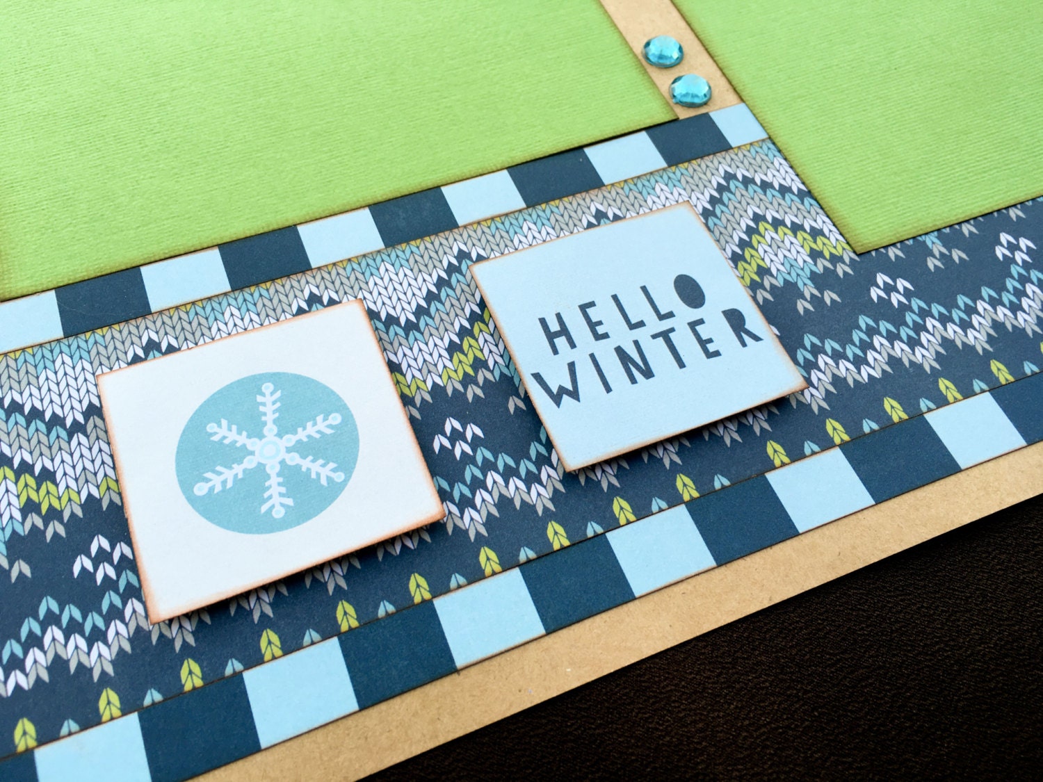 12x12 Premade Winter Scrapbook Page, Snow Scrapbook Page, Scrapbook ...