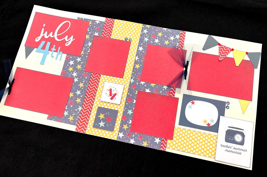 Premade 4th of July Scrapbook, 12x12 Premade Scrapbook, July 4th ...