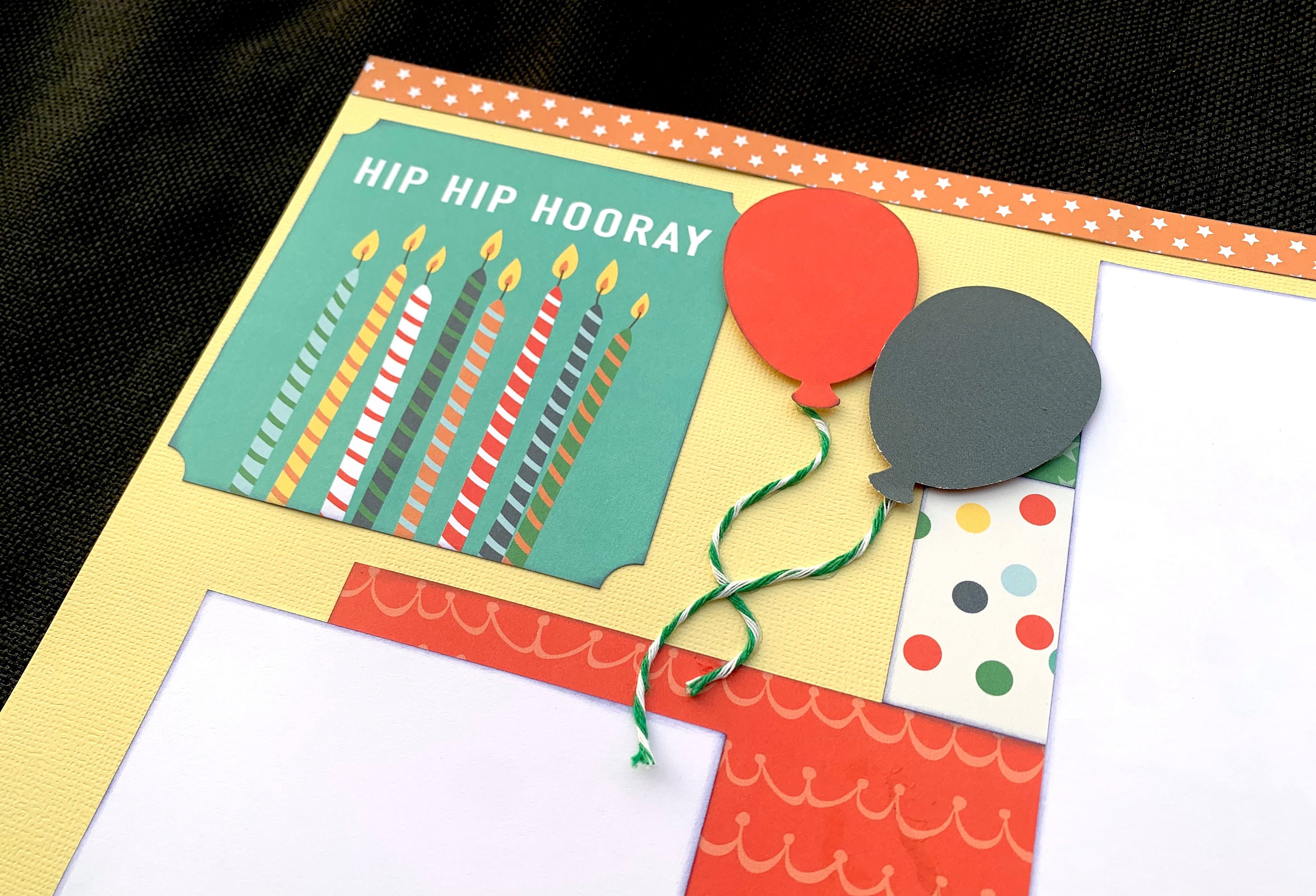 12x12 Birthday Scrapbook Page Kit, 12x12 Premade Birthday Scrapbook ...