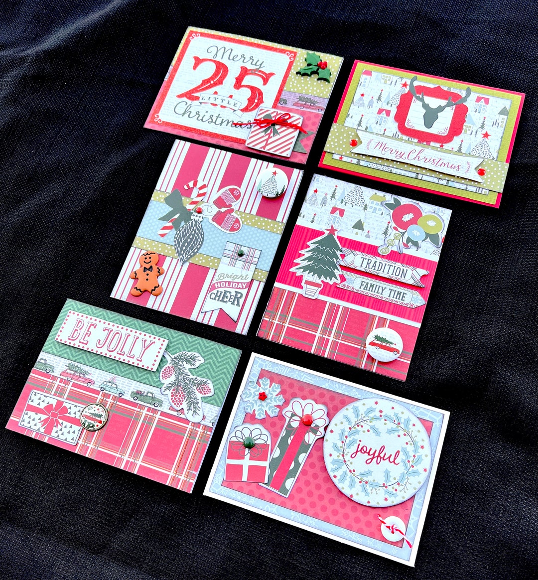 Premade Christmas Cards, Christmas Card Kit, Handmade Card Kit ...