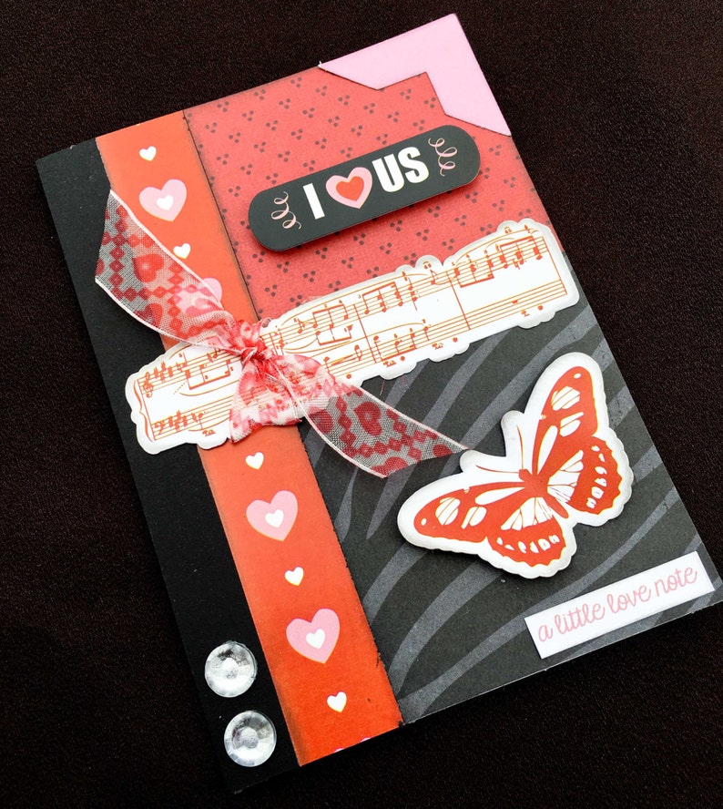 Valentines Day Card Kit, Premade Valentines Cards, Handmade Card Kit ...