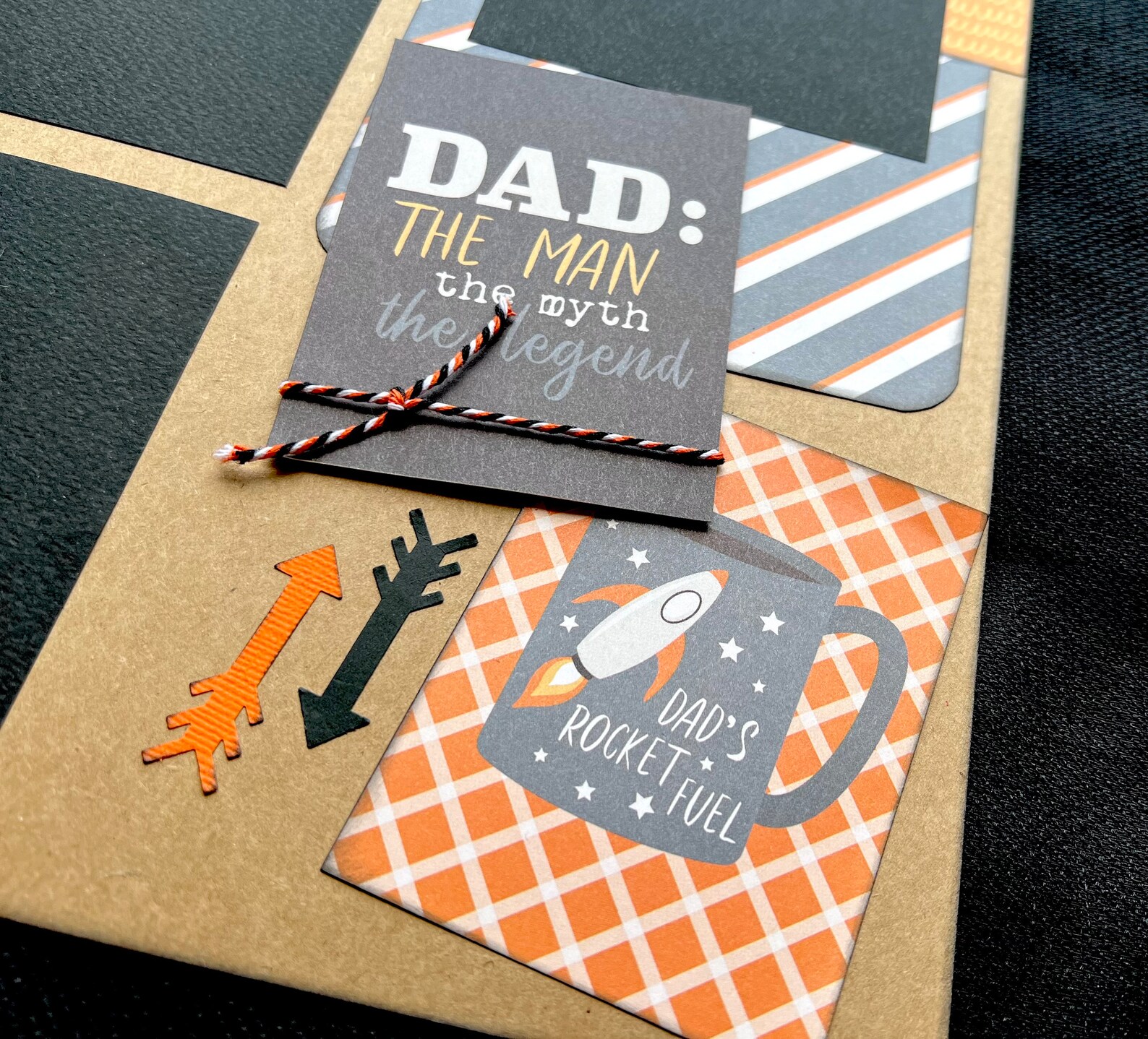 12x12 Father's Day Scrapbook Page Kit, Premade Dad Scrapbook Page Kit ...