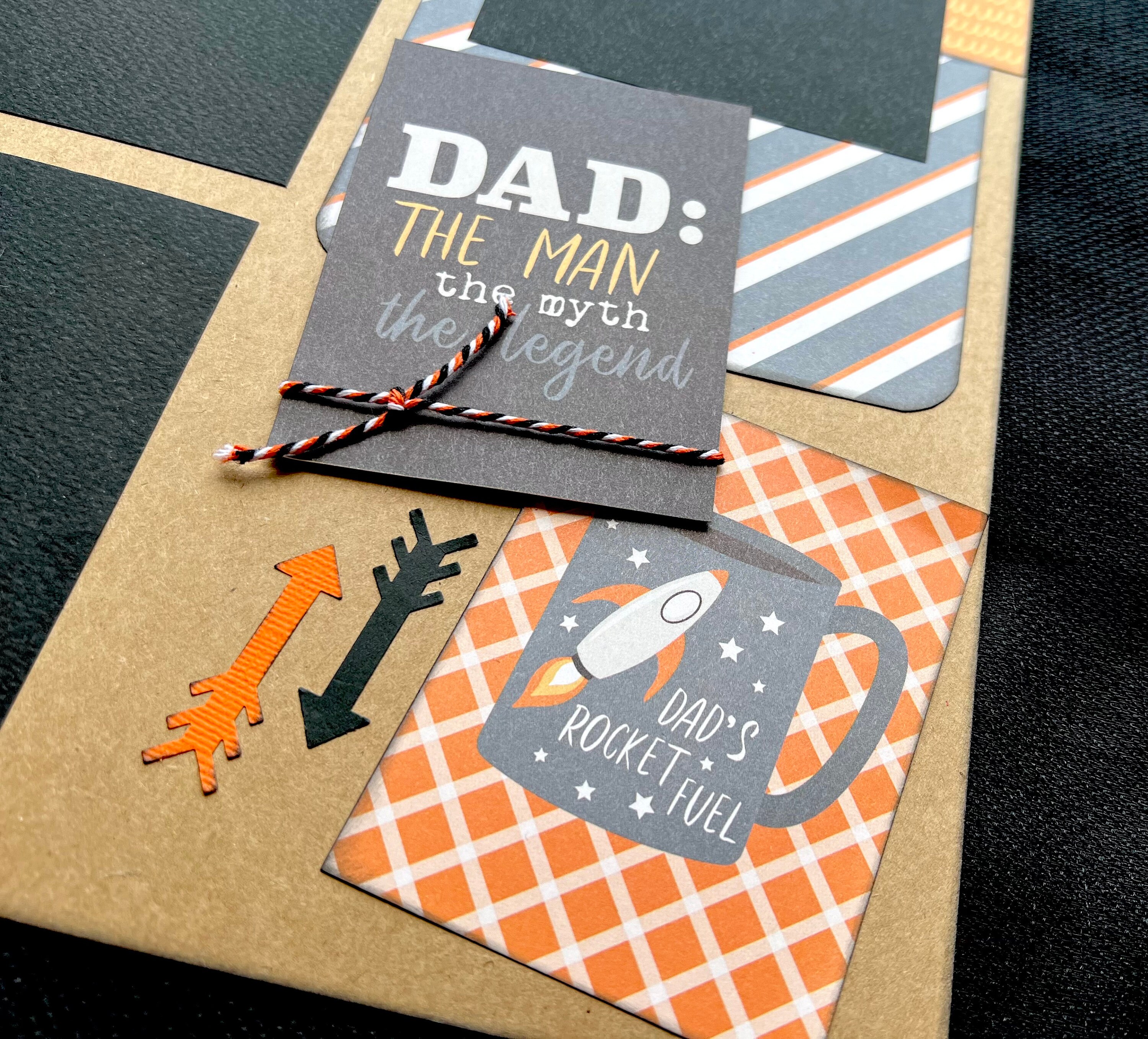 12x12 Father's Day Scrapbook Page Kit, Premade Dad Scrapbook Page Kit ...