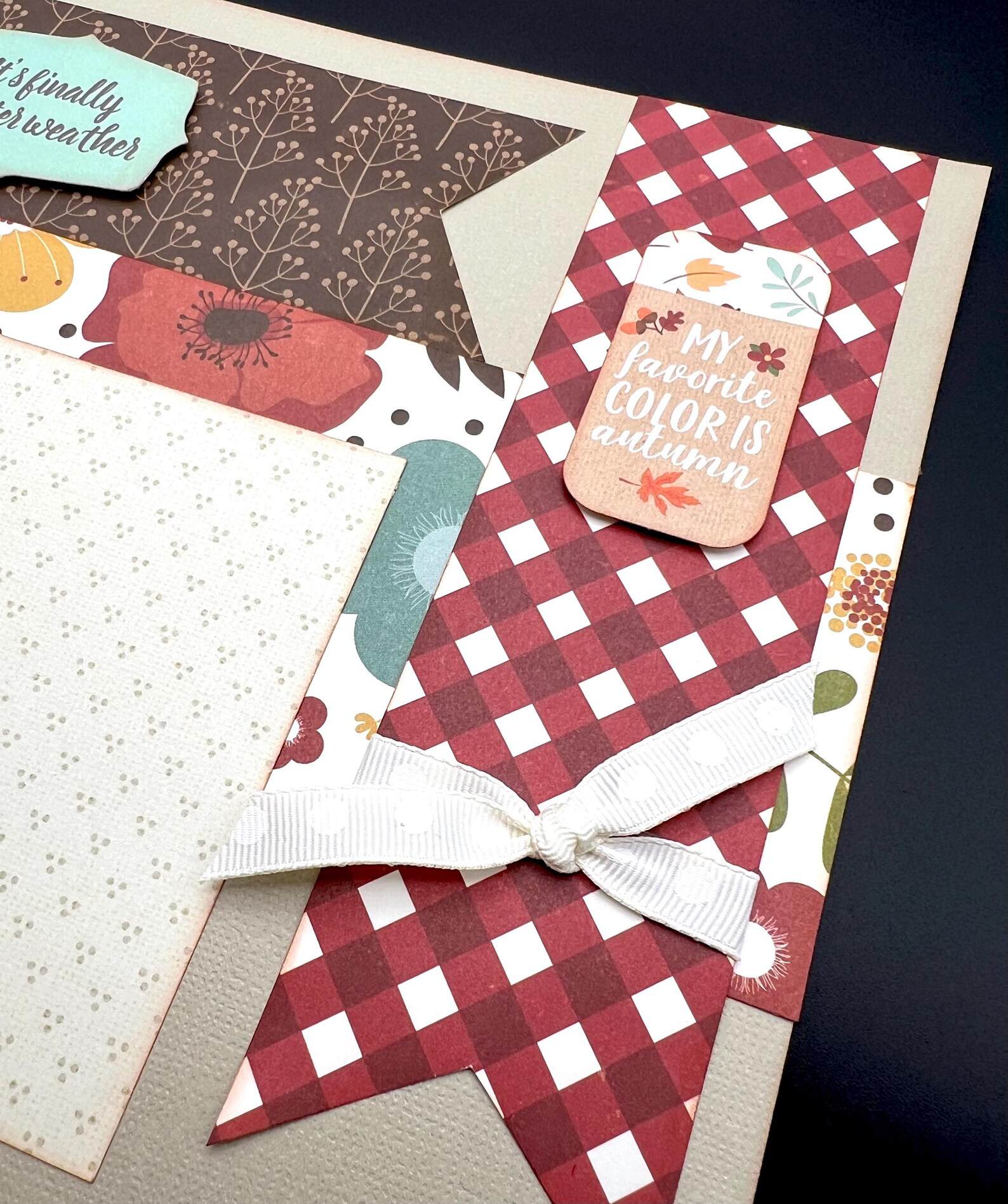 12x12 Fall Scrapbook Page Kit, 12x12 Premade Family Scrapbook, 12x12 ...