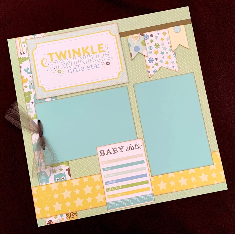 12x12 Baby Boy Scrapbook Page 12x12 Premade Baby Boy - Etsy
