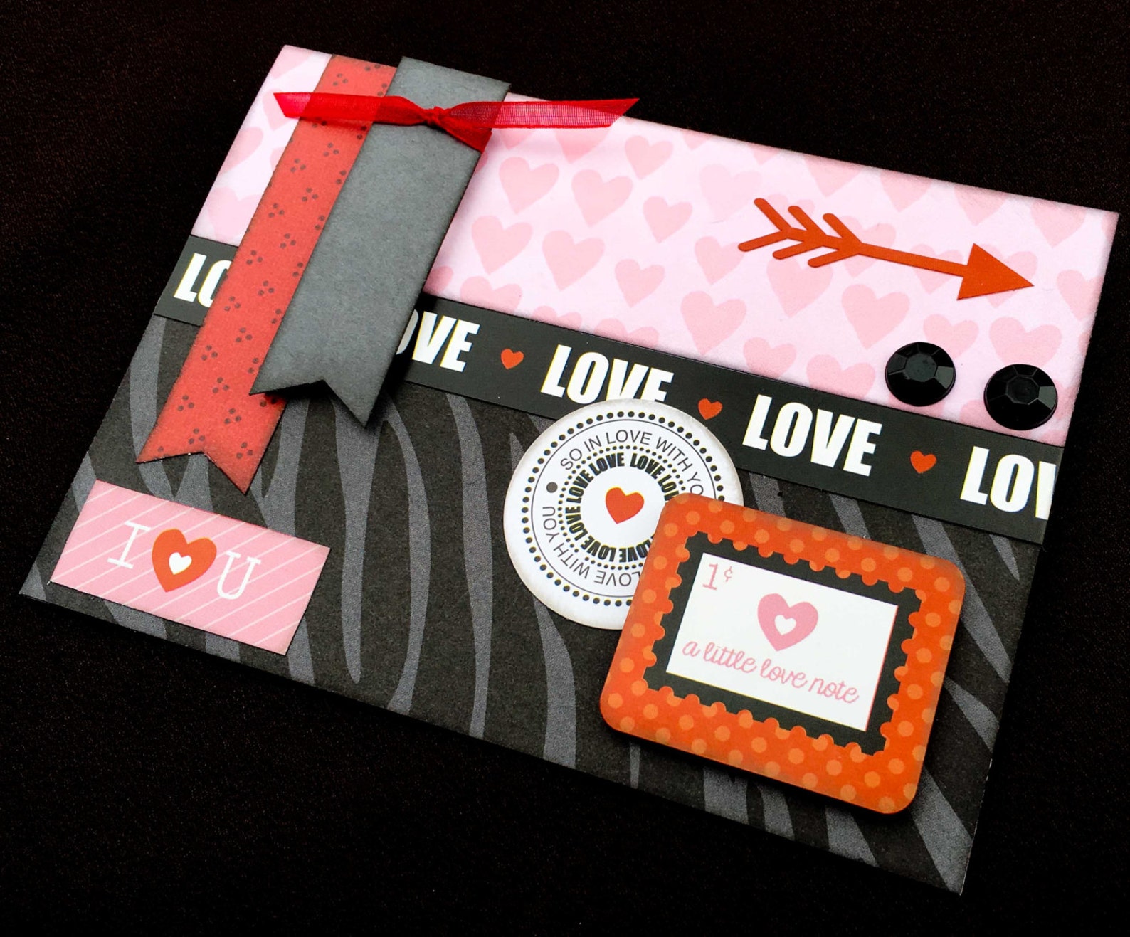 Valentines Day Card Kit, Premade Valentines Cards, Handmade Card Kit ...
