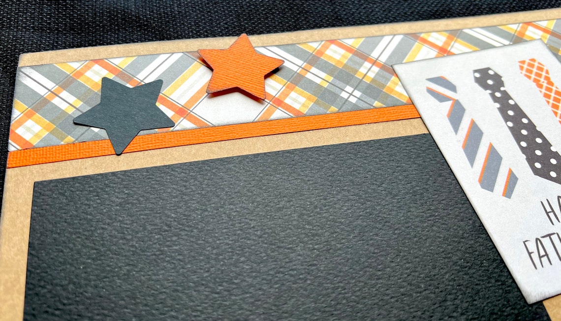 12x12 Father's Day Scrapbook Page Kit, Premade Dad Scrapbook Page Kit ...