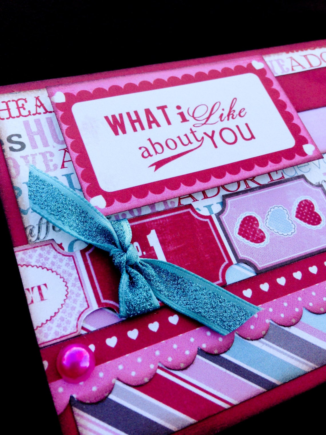 Valentine Card Kit, Premade Valentine Cards, Handmade Card Kit ...