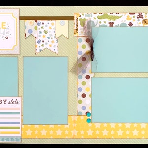 12x12 Baby Boy Scrapbook Page 12x12 Premade Baby Boy - Etsy