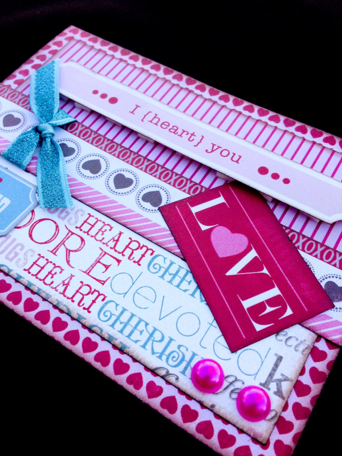Valentine Card Kit, Premade Valentine Cards, Handmade Card Kit ...