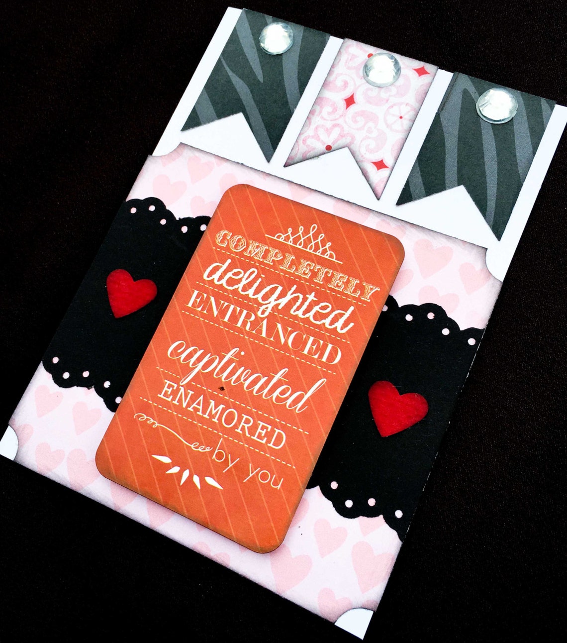 Valentines Day Card Kit, Premade Valentines Cards, Handmade Card Kit ...