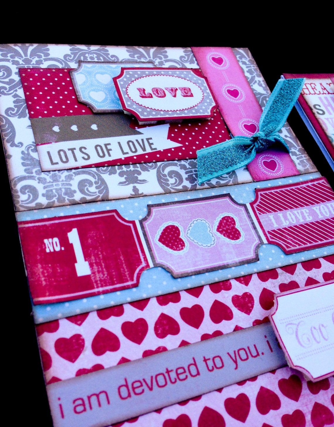 Valentine Card Kit, Premade Valentine Cards, Handmade Card Kit ...