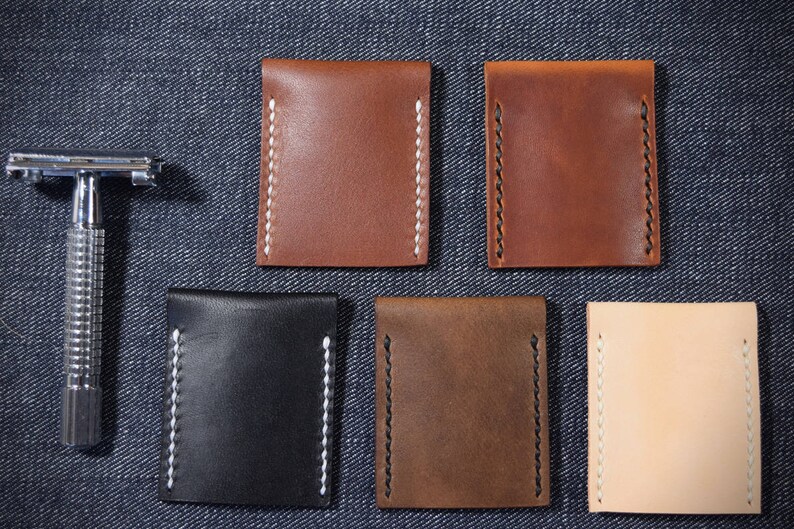 Leather Razor Cover Leather Razor Sheath Travel Case Safety Razor Black ...