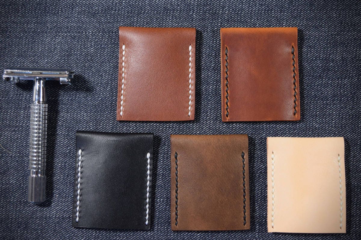 Leather Razor Cover Leather Razor Sheath Travel Case Safety Razor Black ...