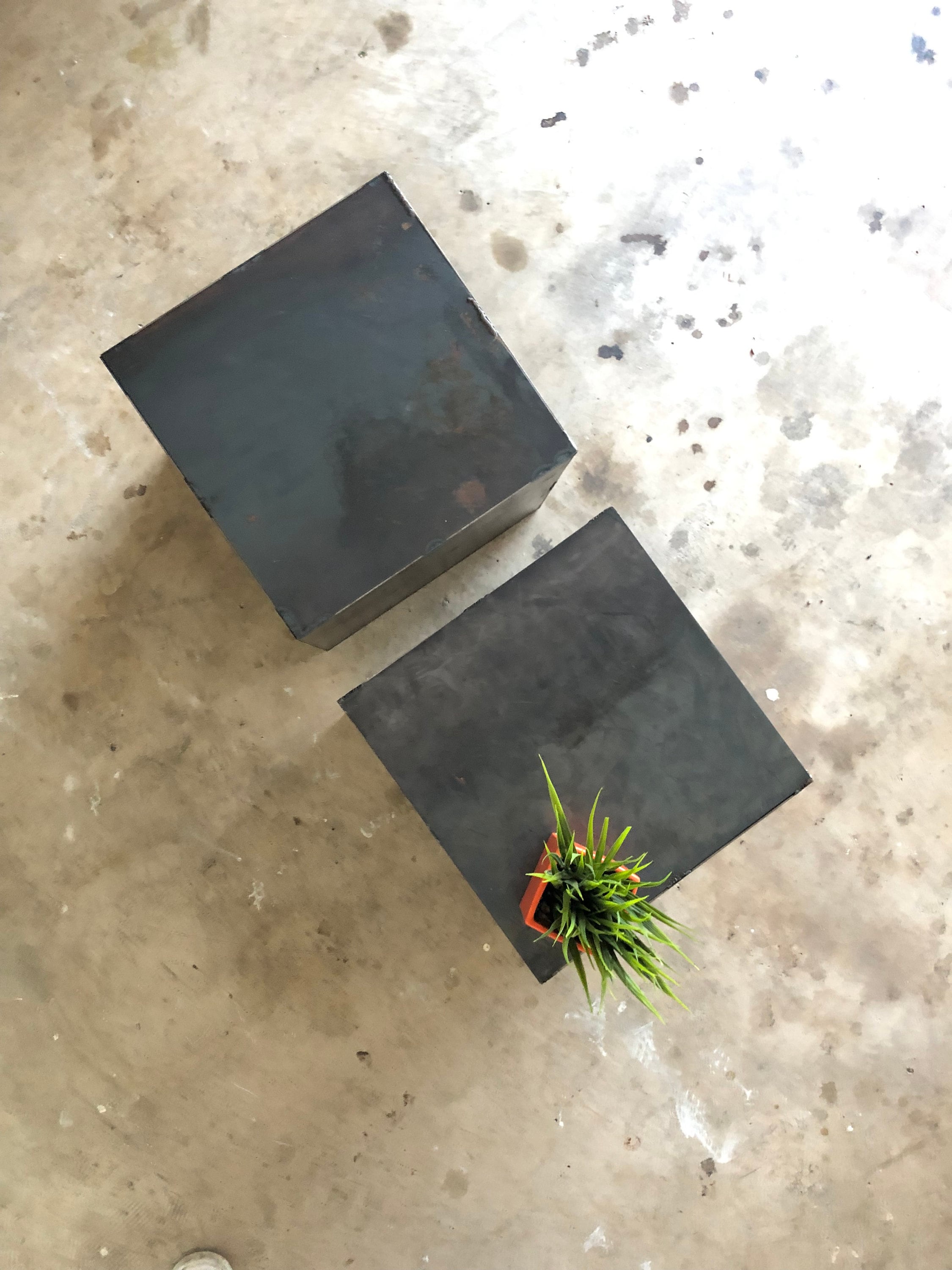 Raw Steel Cube Coffee Table - Etsy