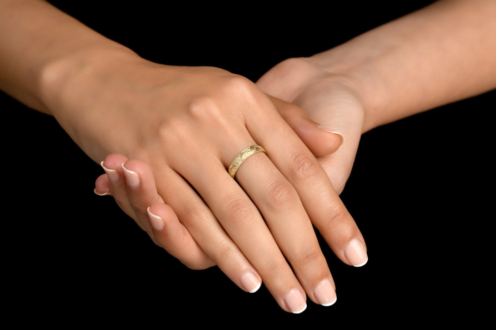 Unisex Wedding Band Couples Rings 14k Gold Wedding Ring Set | Etsy