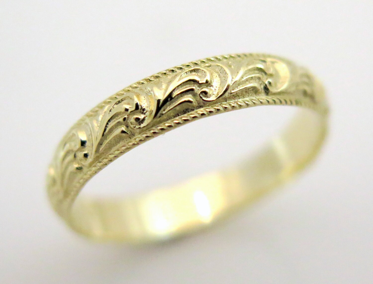 Vintage Wedding Ring Women Wedding Band Pattern Wedding | Etsy