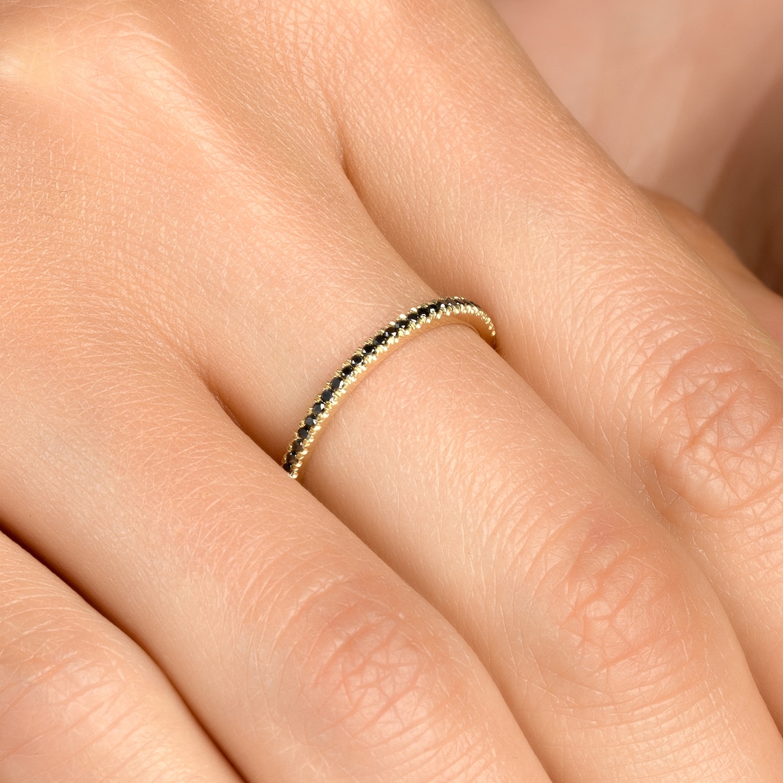 Diamond Ring Set Black Diamond Rings Bridal Ring Set - Etsy