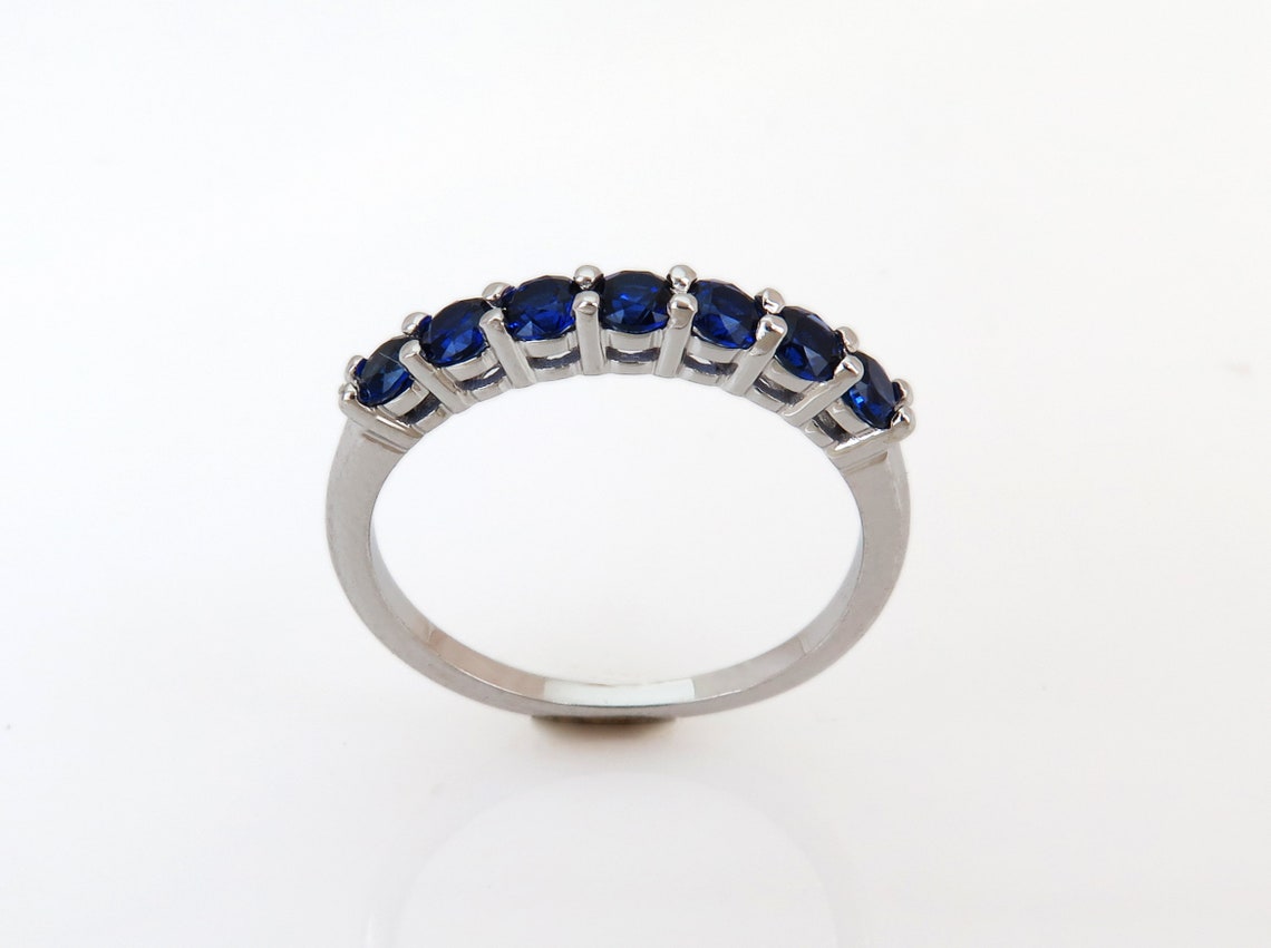 Gold Sapphire Ring, Sapphire Engagement Ring, Sapphire Wedding Ring ...