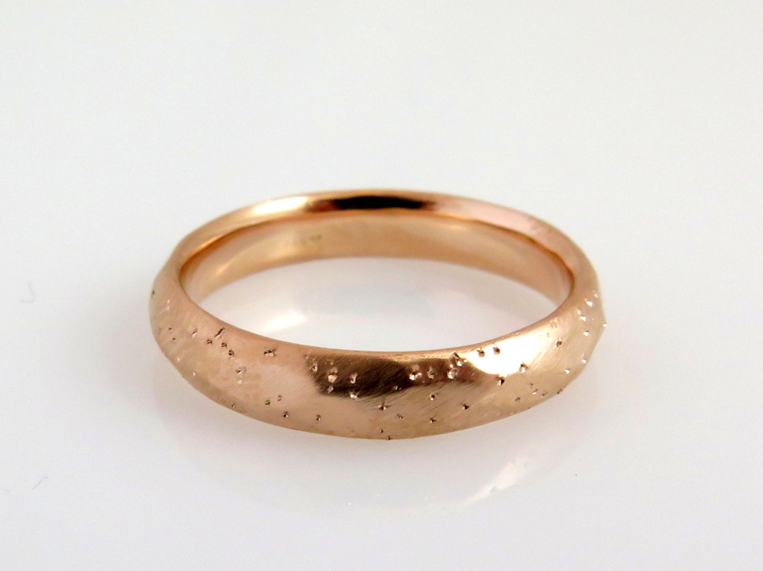 Rose Gold Wedding Band 14K Wedding Ring Wedding Band Women | Etsy