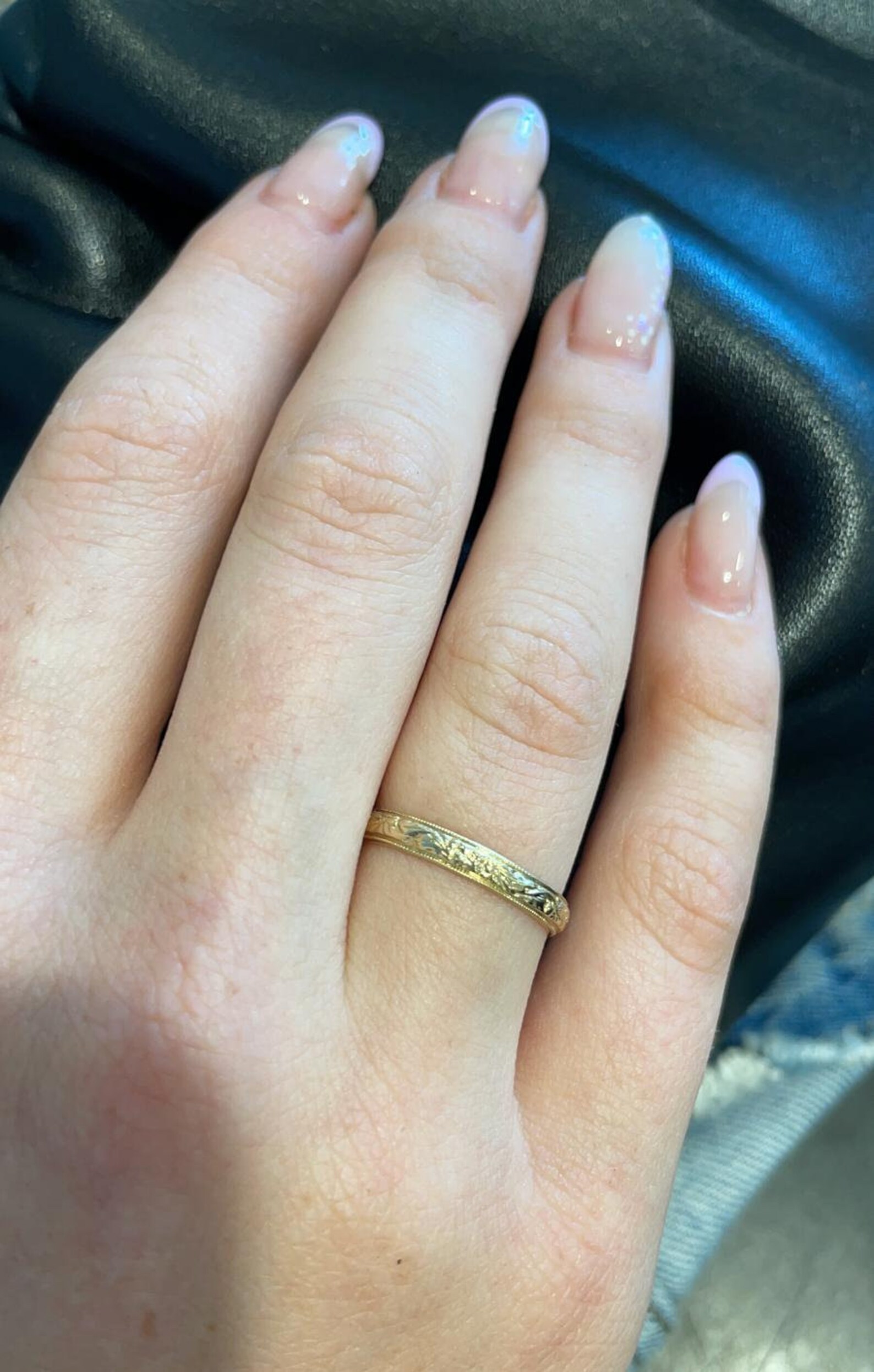 Stack Wedding Ring Unique Wedding Band Vintage Wedding Ring - Etsy