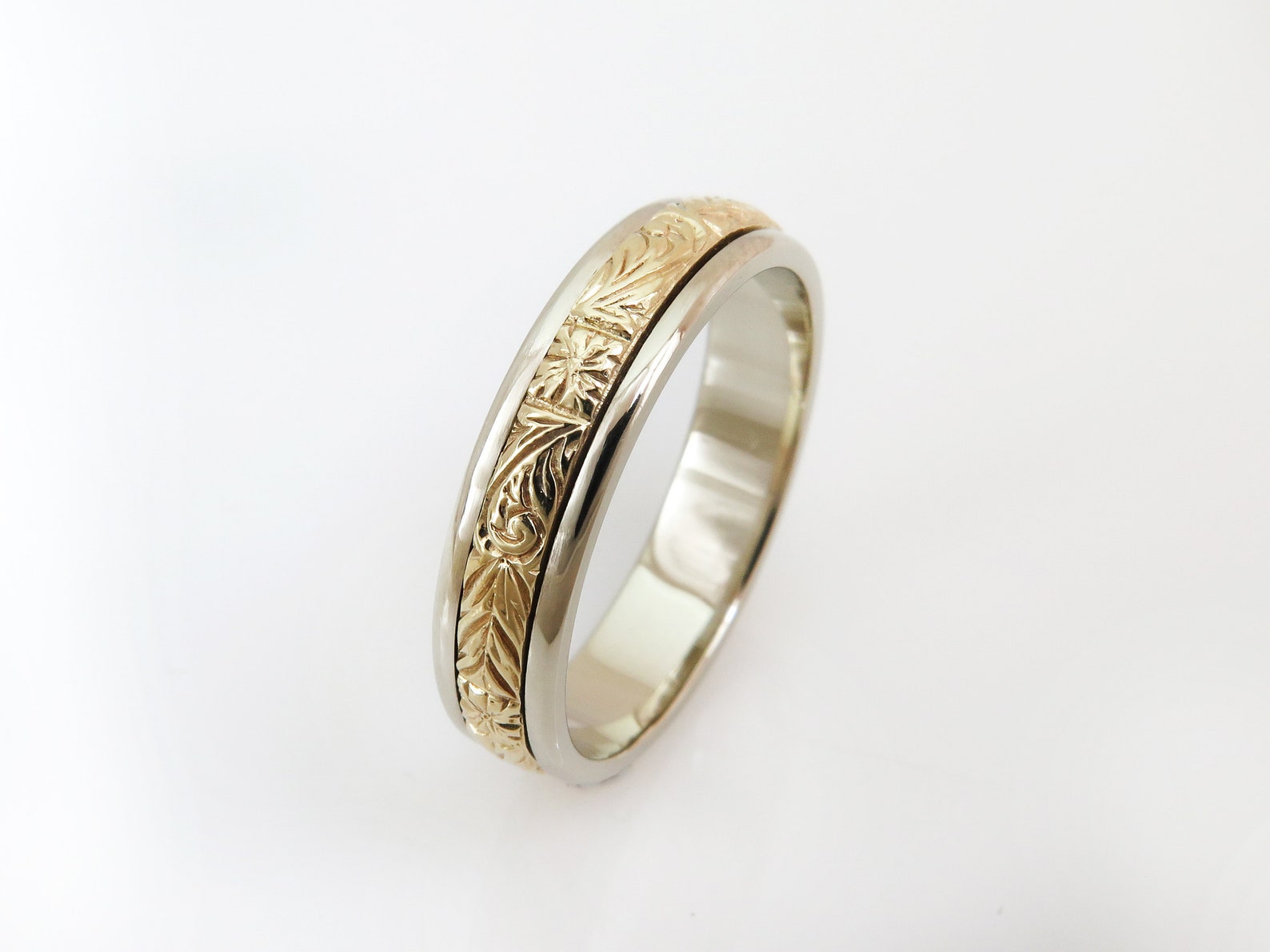 Men's Wedding Band Spinner Ring Vintage Wedding Ring - Etsy Israel