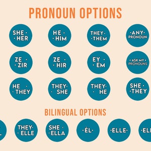 Succulent Pronoun Pins | They/them, She/her, He/him | Trans, Nonbinary ...