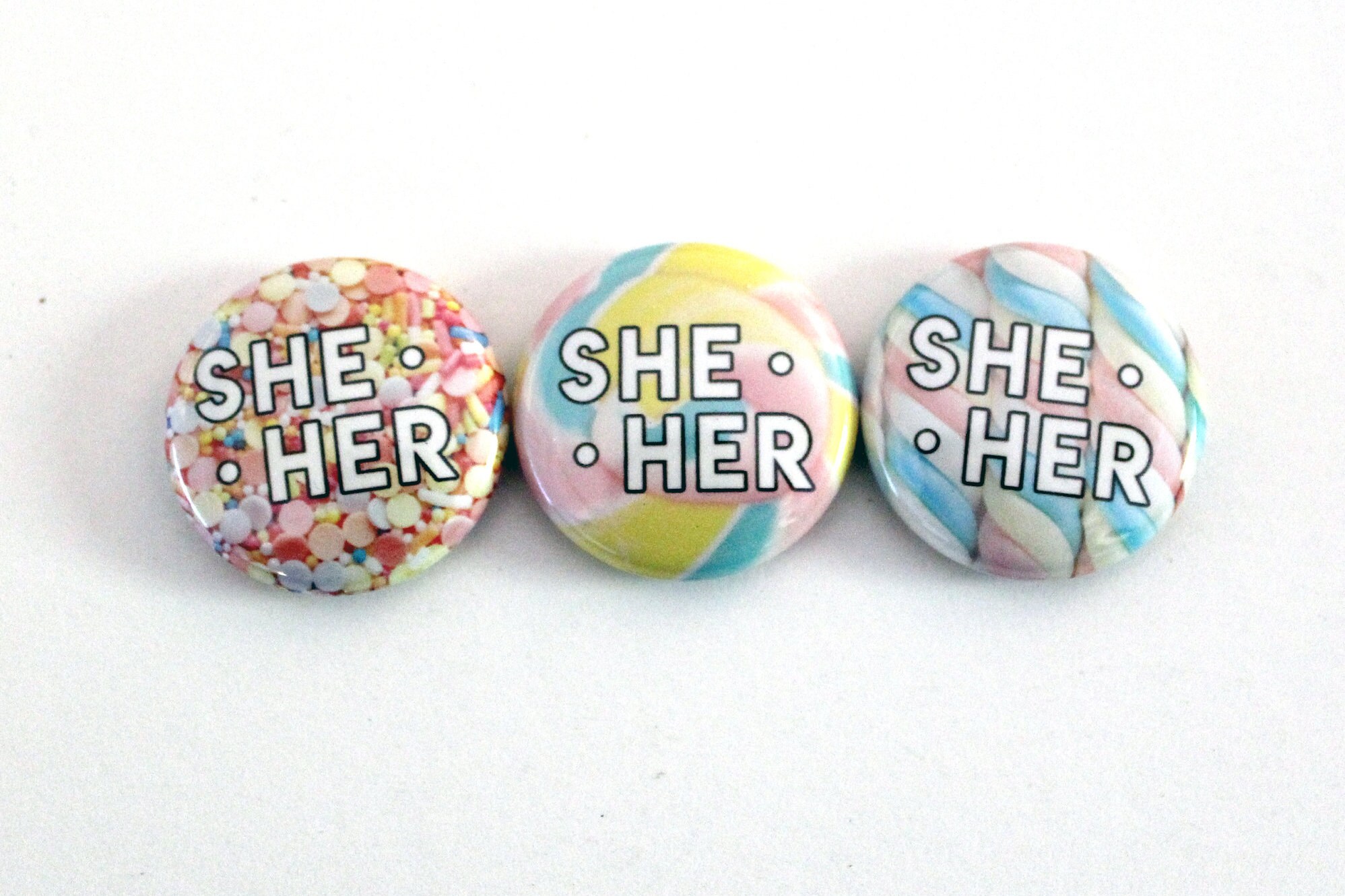 Candy Pastel Pronoun Necklace They/them She/her He/him - Etsy