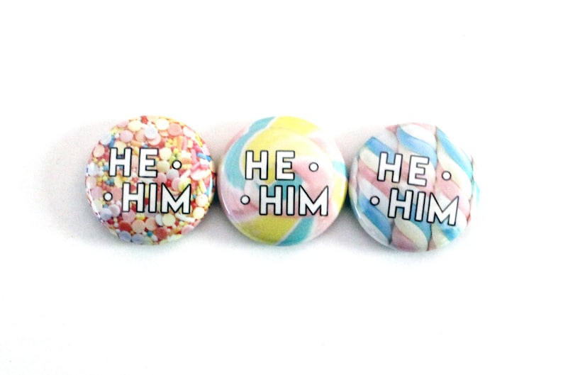 Candy Pastel Pronoun Necklace They/them She/her He/him - Etsy