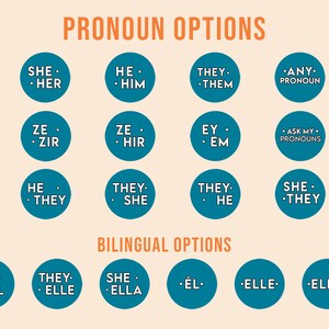 Candy Pastel Pronoun Pin They/them, She/her, He/him Trans, Nonbinary ...