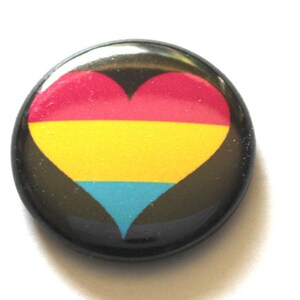 Pansexual Pride Pins: Glitter Flag, Heart, & 'pride' Designs - Set of 4 ...
